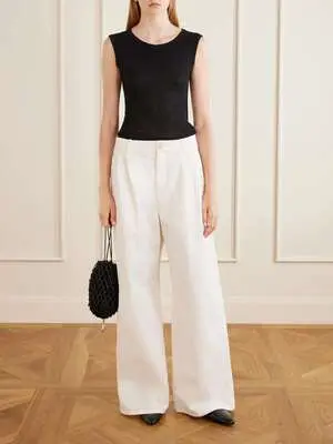 JAMES PERSE Ribbed Cotton And Cashmere-blend Tank