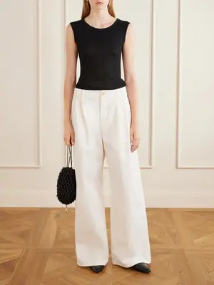 JAMES PERSE Ribbed Cotton And Cashmere-blend Tank Top