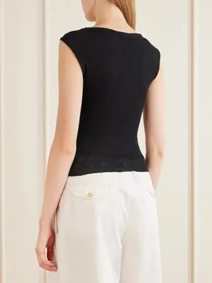 JAMES PERSE Ribbed Cotton And Cashmere-blend Tank Top