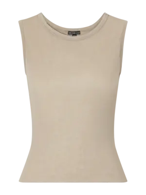 JAMES PERSE Ribbed Cotton And Cashmere-blend Tank Top - Brown