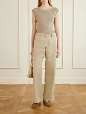 JAMES PERSE Ribbed Cotton And Cashmere-blend Tank