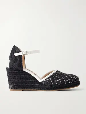 Manolo Blahnik Trimmed Espadrilles