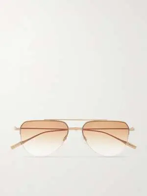 Barton Perreira Mcnair Aviator-style Metal Sunglasses - Gold