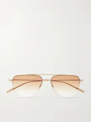 Barton Perreira Mcnair Aviator Sunglasses - Gold