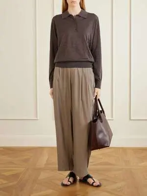Loulou De Saison Miles Cashmere Polo Sweater