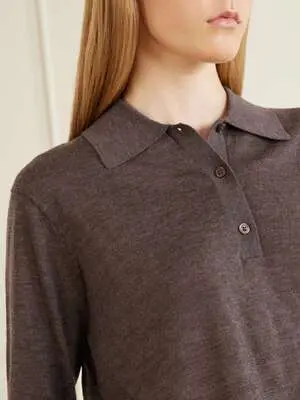 Loulou De Saison Miles Cashmere Polo Sweater