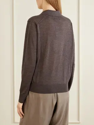 Loulou De Saison Miles Cashmere Polo Sweater