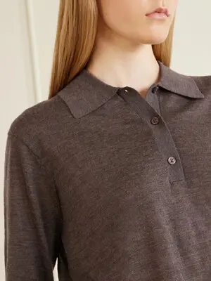 Loulou De Saison Miles Cashmere Polo Sweater