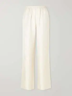 Loulou De Saison Alera Silk Wide-leg Pants - Cream