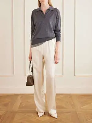 Loulou De Saison Alera Silk Wide-leg Pants