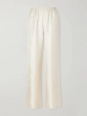Loulou De Saison Alera Silk Wide-leg Pants - Neutrals