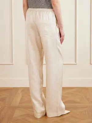 Loulou De Saison Alera Silk Wide-leg Pants - Neutrals