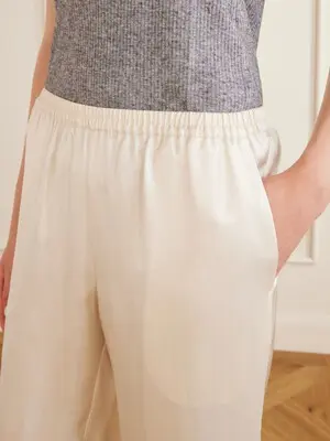 Loulou De Saison Alera Silk Wide-leg Pants - Neutrals