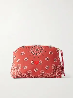 CALL IT BY YOUR NAME CALL IT BY YOUR NAME Embroidered Bandana-Print Cotton Pouch