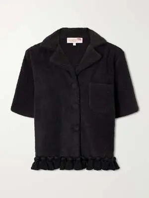 Cap D'antibes Antonia Cotton-terry Shirt - Black