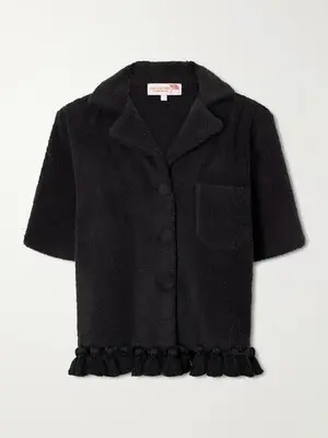 Cap D'antibes Antonia Cotton-terry Shirt - Black