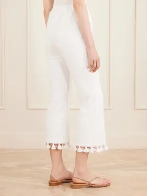 CAP D’ANTIBES Morgane Cotton-terry Pants - White