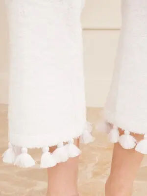 CAP D’ANTIBES Morgane Cotton-terry Pants - White