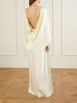 HEIRLOME Anna Silk-satin Maxi Dress