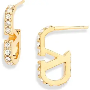 Valentino Garavani Vlogo Signature Swarovski® Crystal Drop Earrings - Gold