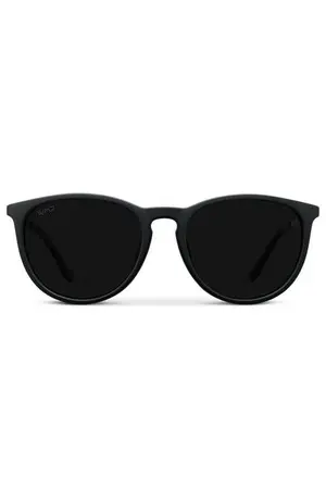 WMP EYEWEAR Drew55mm Round Polarized Sunglasses Black