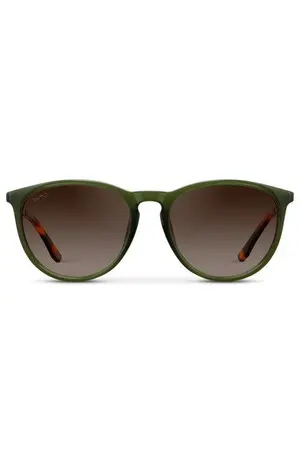 WMP EYEWEAR Drew55mm Round Polarized Sunglasses - Olive Green