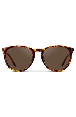 WMP EYEWEAR Drew55mm Round Polarized Sunglasses Tortoise