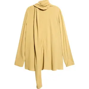 TOTEME Drape Scarf Georgette Top - Desert