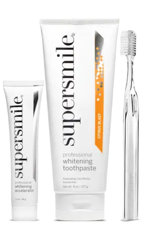 SUPERSMILE Citrus Blast Whitening Toothpaste With Accelerator & Crystal Collection Toothbrush - None