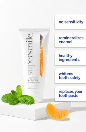 SUPERSMILE Citrus Blast Whitening Toothpaste With Accelerator & Crystal Collection Toothbrush