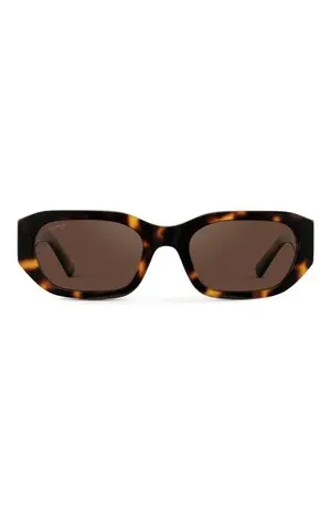 WMP EYEWEAR London54mm Rectangular Polarized Sunglasses - Tortoise