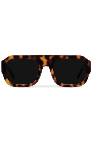 WMP EYEWEAR Harlee 54mm Rectangular Aviator Polarized Sunglasses - Brown Tortoise