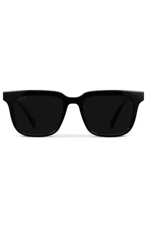 WMP EYEWEAR Wilson 51mm Square Polarized Sunglasses - Black