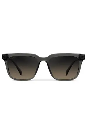 WMP EYEWEAR Wilson 51mm Square Polarized Sunglasses - Smoke Grey