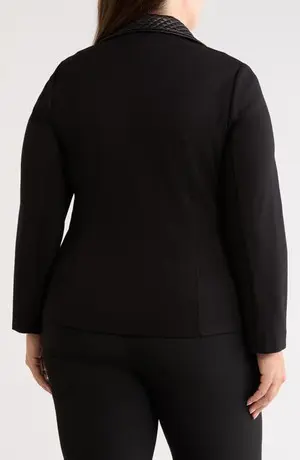 Anne Klein Asymmetrical Quilted Moto Jacket