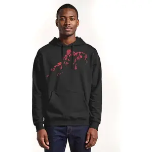 MARVEL: SPIDER-MAN Marvel Spider-man Vintage Red Wraith Shadow Pose Pull Over Hoodie - Black