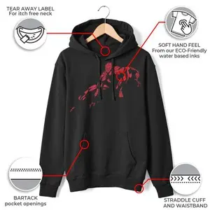 MARVEL: SPIDER-MAN Marvel Spider-man Vintage Red Wraith Shadow Pose Pull Over Hoodie