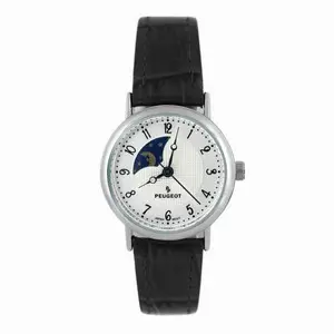 PEUGEOT Sun-moon Phase Leather Watch 26mm - Black