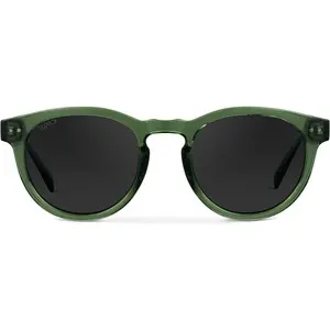 WMP EYEWEAR Tate50mm Retro Classic Round Polarized Sunglasses - Emerald Green