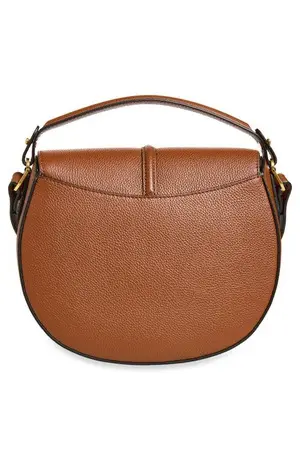 DEMELLIER Siena Leather Saddle Bag With Gold Tone Clasp - Tan