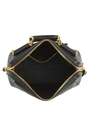 Dolce & Gabbana Vittoria Leather Top Handle Bag
