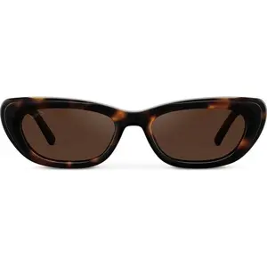 WMP EYEWEAR Quinn 52mm Cat Eye Sunglasses - Brown Tortoise