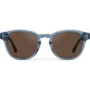 WMP EYEWEAR Felix Round Polarized Sunglasses - Denim Blue