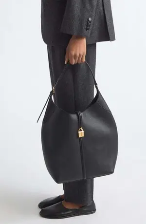 DEMELLIER The Large Siena Leather Bucket Bag - Black