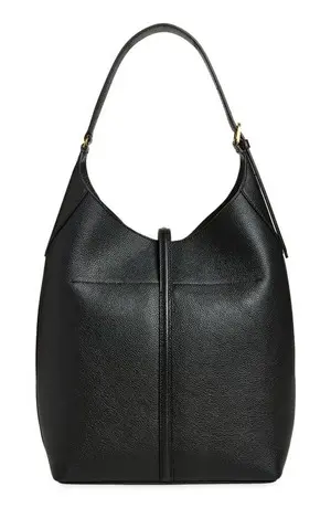 DEMELLIER The Large Siena Leather Bucket Bag - Black