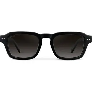 WMP EYEWEAR Morris49mm Rectangular Polarized Sunglasses - Black
