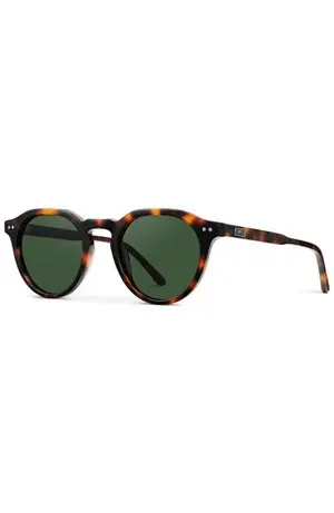 WMP EYEWEAR Ralph48mm Geometric Round Polarized Sunglasses - Brown Tortoise