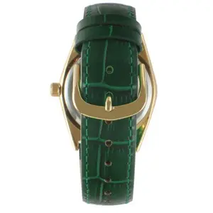 PEUGEOT Fluted Bezel Calendar Watch - Green
