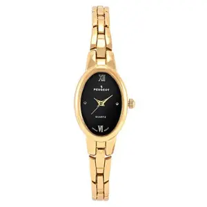 PEUGEOT Modern Oval Link Bracelet Watch- 30x25mm - Black