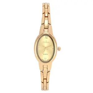PEUGEOT Modern Oval Link Bracelet Watch- 30x25mm - Gold